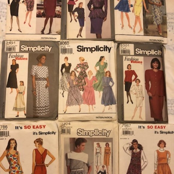 Simplicity | Other | Simplicity Sewing Patterns Uncut Lot Of 9 From 8s ...